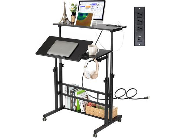 Click here for Hadulcet Stand Up Desk  Rolling Desk Adjustable He... prices