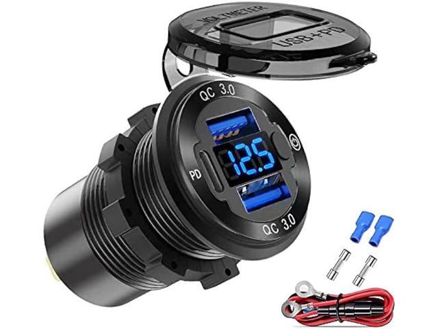 Click here for 12V USB Outlet Wire Aluminum Car Charger Multi Por... prices