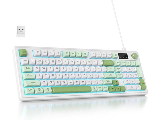 Click here for Owpkeenthy 96 Wireless Green Keyboard with Knob  9... prices