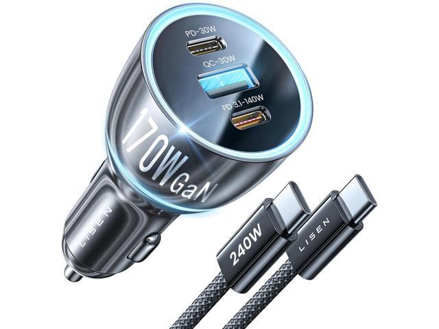 Click here for LISEN 170W GaN Car Charger USB C Fast Charge PD3.1... prices