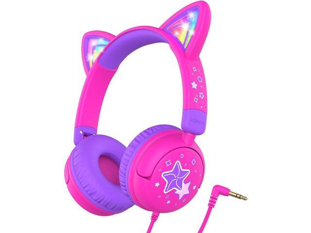 Click here for iClever Kids Headphones Cat Ear  LED Light Up  85d... prices