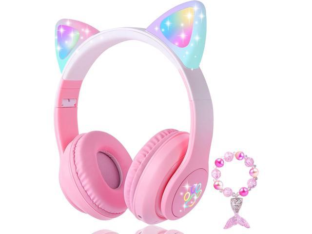 Click here for Cat Ear Kids Headphones Bluetooth  LED Light up Wi... prices