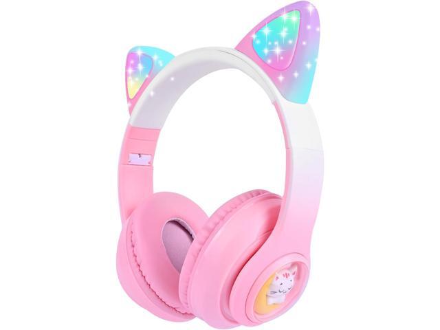 Click here for Cat Ear Kids Headphones Wireless  LED Light up Blu... prices
