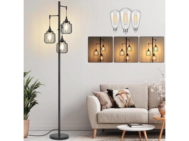 Click here for Dimmable Floor Lamp with 3 x 800LM LED Edison Bulb... prices