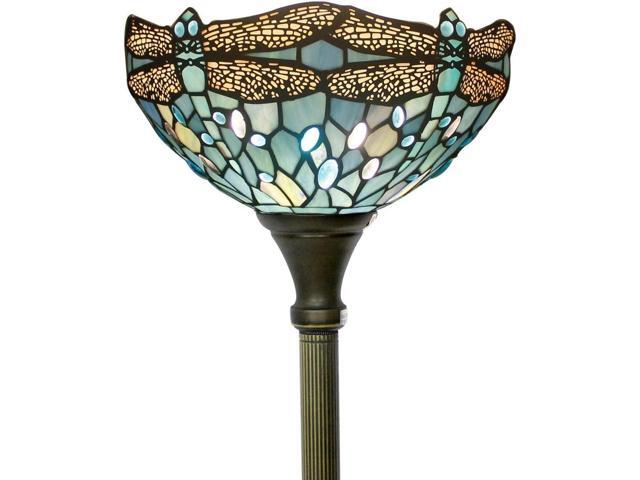 Click here for WERFACTORY Tiffany Floor Lamp Sea Blue Stained Gla... prices