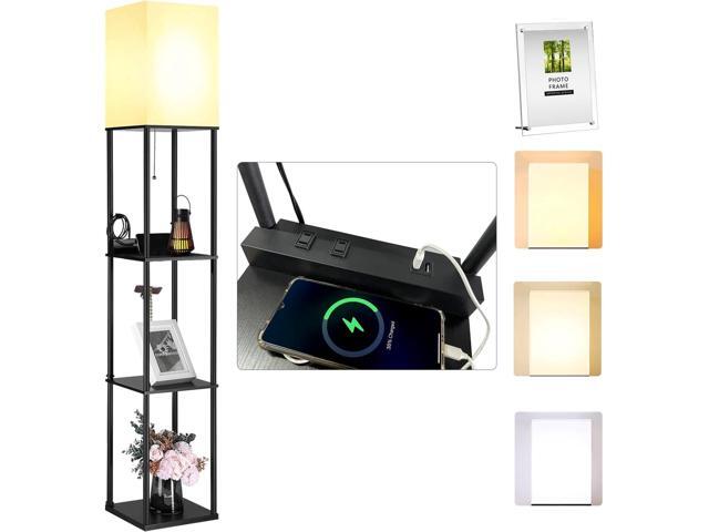 Click here for NUNET LED Floor Lamp with Shelves 3 Color Temperat... prices