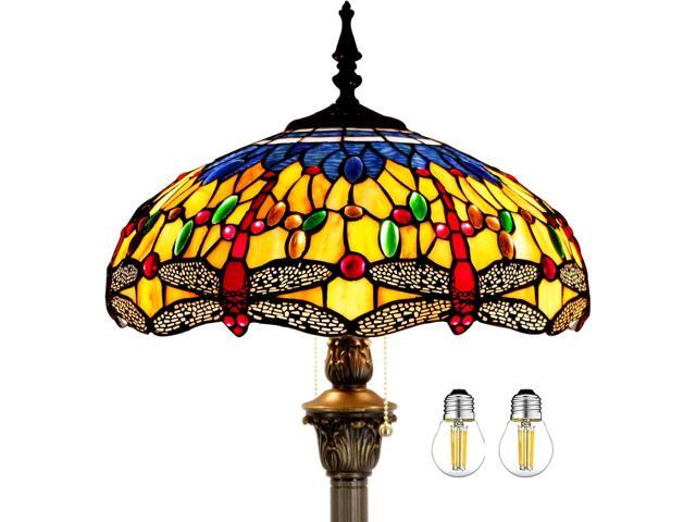 Click here for WERFACTORY Tiffany Floor Lamp Blue Yellow Dragonfl... prices