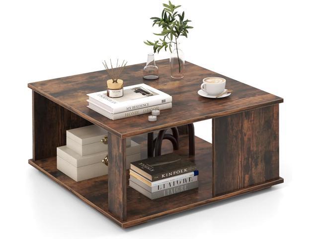 Click here for Square Coffee Table  Rustic Brown Cocktail Table w... prices