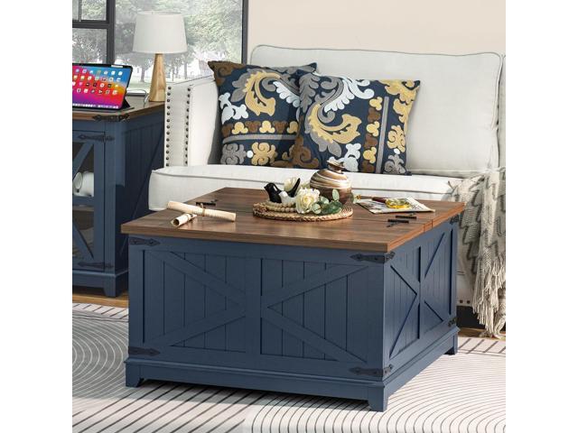 Click here for Farmhouse Coffee Table with Hidden Storage Organiz... prices