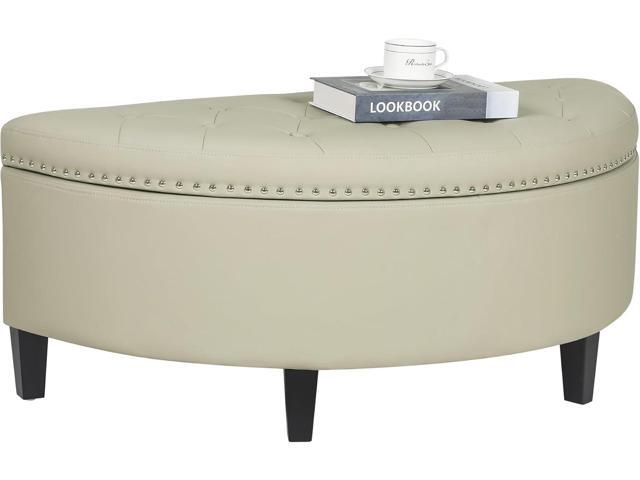 Click here for Joveco Storage Bench PU Leather Half Moon Button T... prices