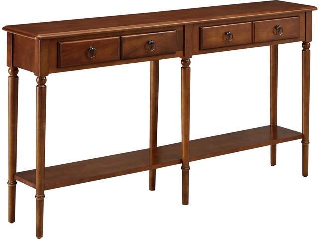 Click here for Leick Home Coastal Solid Wood Console Table with S... prices
