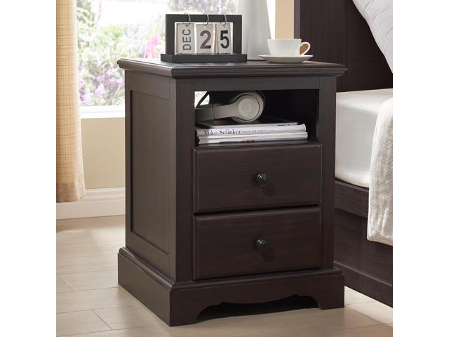 Click here for T4TREAM Nightstand with Charging Station  18 Inch... prices