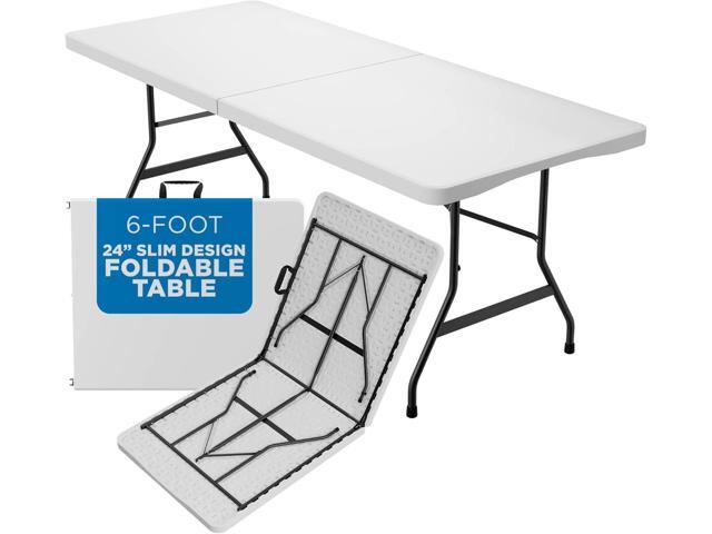 Click here for Sorfey Narrow Folding Table 6 Foot X 24-inch  Whit... prices