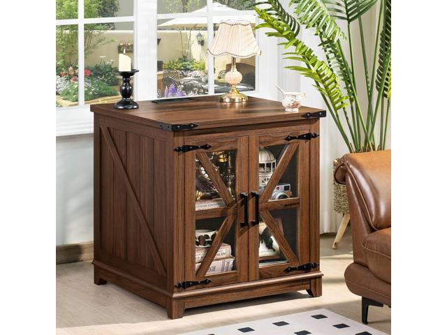 Click here for Farmhouse End Table with Charging Station  24 Larg... prices
