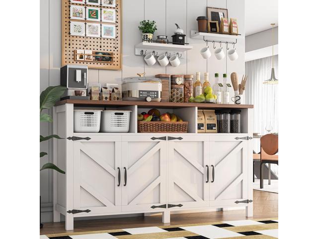 Click here for Buffet Sideboard with Storage Farmhouse with 4 Doo... prices