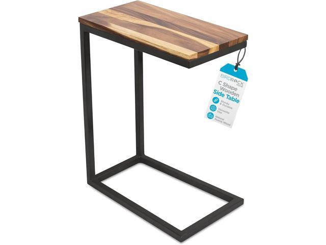 Click here for BIRDROCK HOME Acacia Wood C Shaped Side Table - Fu... prices
