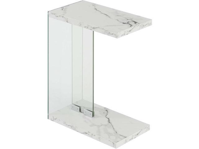 Click here for Convenience Concepts SoHo C End Table  White Faux... prices
