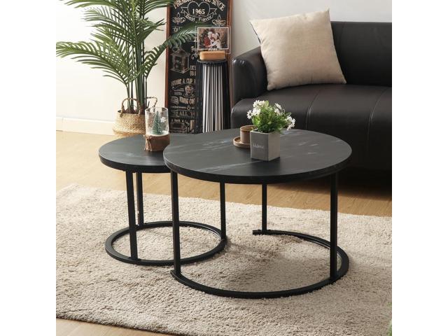 Click here for Round Modern Nesting Coffee Table Set of 2 Waterpr... prices