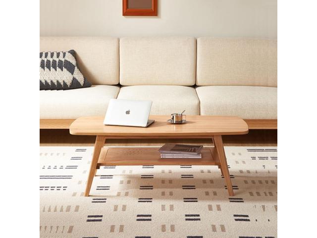 Click here for Wood Coffee Table - 2-Tier Oak Coffee Table - Mode... prices