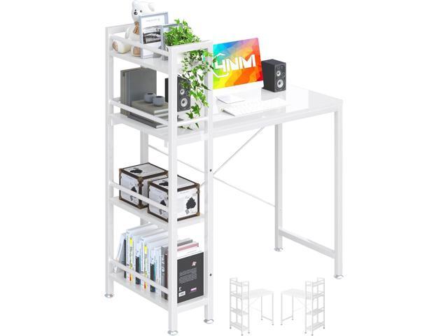 Click here for 4NM 35 Small Computer Desk with 4-Tier Bookshelf... prices