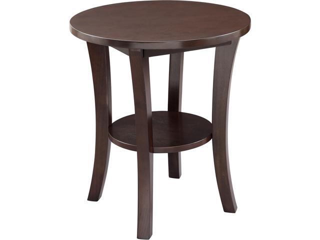 Click here for Boa Solid Wood Round End Table with Shelf  Chocola... prices