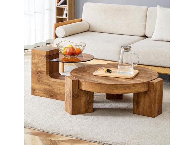 Click here for Modern Round Nesting Coffee Table  2 in 1 Detachab... prices