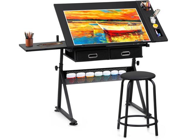 Click here for ZENY Adjustable Drafting Table with Stool  Tilting... prices