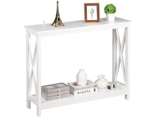 Click here for SUPER DEAL 2-Tier Narrow Console Sofa Side Table f... prices