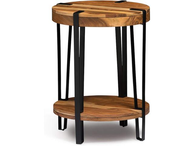 Click here for Ryegate Solid Acacia Wood & Metal Round End Table... prices