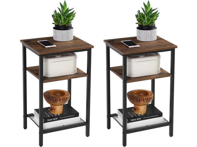 Click here for VASAGLE End Table Set of 2  3-Tier Nightstands  Si... prices