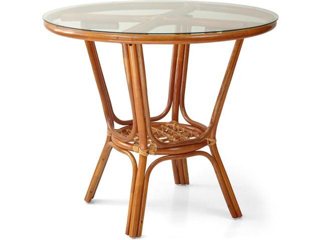 Click here for Pelangi Rattan Wicker Round Dining Table with Glas... prices