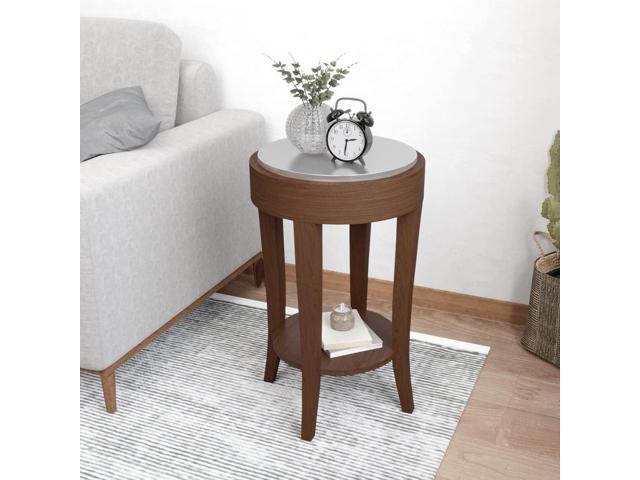 Click here for HOMPUS Modern Round Side Table Wooden Accent End T... prices