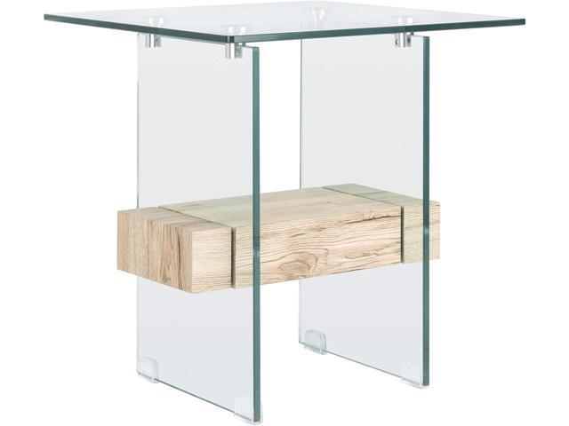 Click here for Safavieh Home Kayley Glass and Natural Accent Tabl... prices