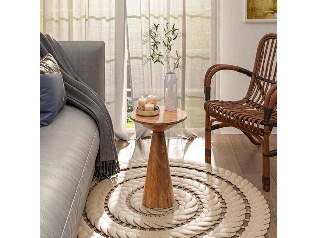 Click here for Small Pedestal End Table Round Farmhouse Martini T... prices