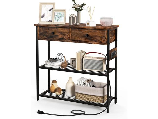 Click here for GOFLAME Console Table with Charging Station  Narro... prices
