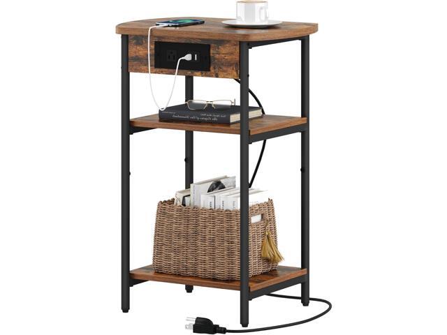 Click here for End Table with Charging Station  3 Tier Storage Be... prices