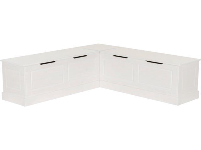 Click here for Linon Harris White Solid Pine Backless Nook with I... prices