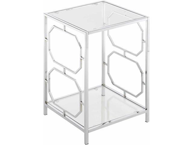 Click here for Convenience Concepts Omega Chrome End Table  Clear... prices