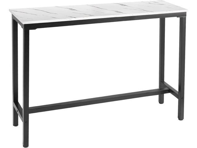 Click here for Mr IRONSTONE 53 Bar Table White Marble Industrial... prices