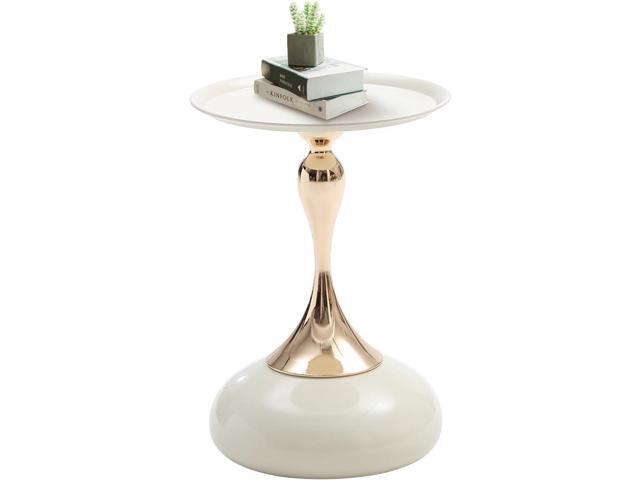 Click here for White Pedestal Side Table for Small Spaces  Metal... prices