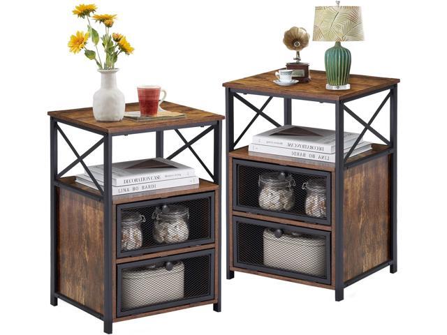Click here for VECELO End Tables Set of 2  Modern Nightstands wit... prices