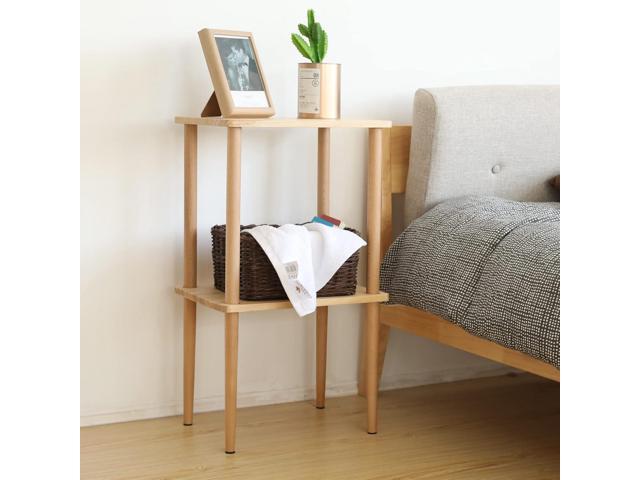 Click here for Solid Wood Side Table  2-Tier Narrow End Table wit... prices