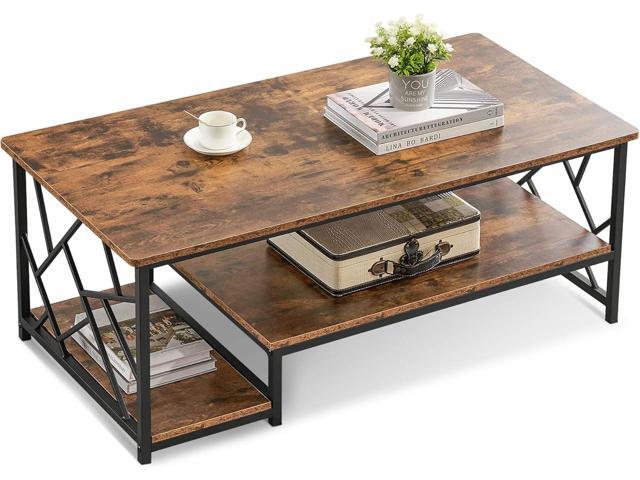 Click here for ivinta Rustic Wood Coffee Table for Living Room  F... prices