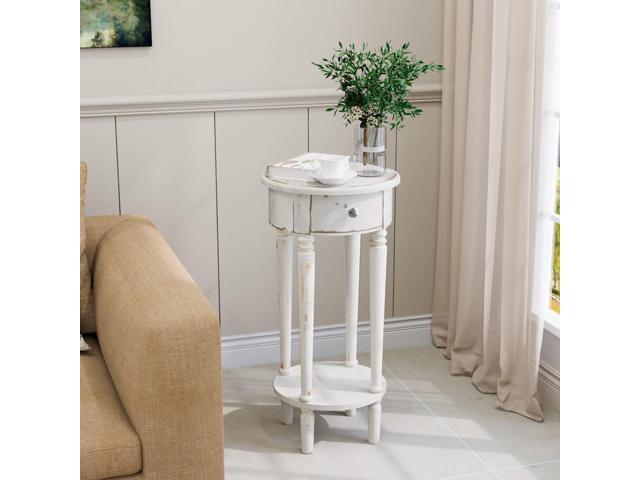 Click here for SUNBURY Round Side Table with Drawer  Small Drink... prices