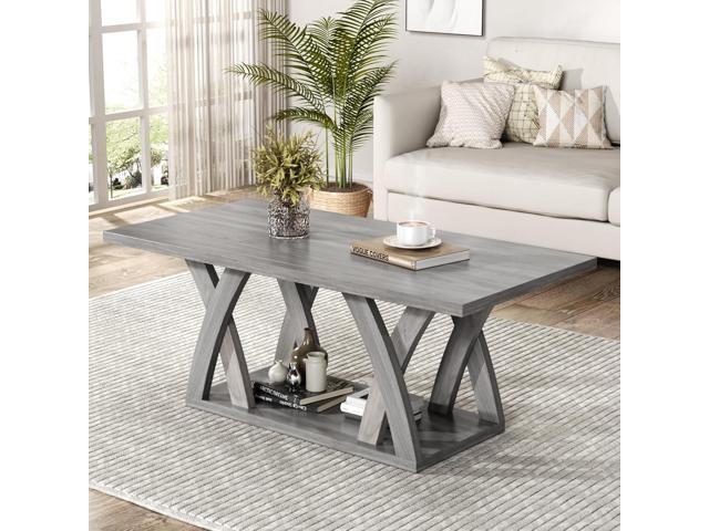 Click here for Farmhouse Coffee Table with Shelf  Wood Coffee Tab... prices