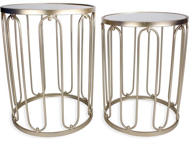 Click here for Rutledge & King Braswell End Table Set - Gold  Rou... prices