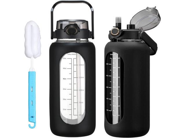 Click here for 64oz Glass Water Bolttles with Straw Half Gallon L... prices
