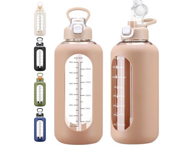 Click here for 64 oz Glass Water Bolttles with Straw Half Gallon... prices