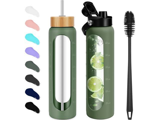 Click here for 32 oz Glass Water Bottles - 1 Liter Motivational T... prices