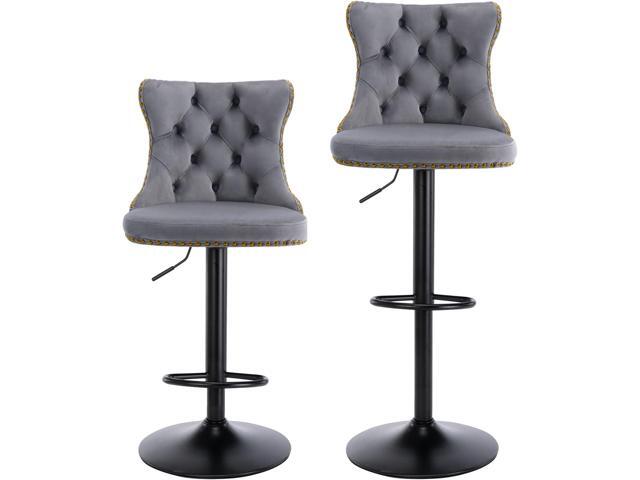 Click here for Grey Bar Stools Set of 2  Swivel Counter Height Ba... prices